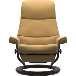 Relaxsessel stressless "View", gelb (honey paloma), B:79cm H:109cm T:77cm, Leder BATICK: BATICK ist ein leicht korrigiertes, durchgef&auml;rbtes und genarbtes M&ouml;belleder, bei dem die meisten Unebenheiten und Spuren in der Regel entfernt wurden.;Leder PALOMA: PALOMA ist ein durchgef&auml;rbtes Semianilin-M&ouml;belleder mit nat&uuml;rlicher Narbung.;ROHLEDER Stoff Q2 FARON: Ein fester zuverl&auml;ssiger Boucl&eacute; mit einem st