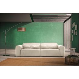2,5-Sitzer Egoitaliano "Beverly, Designsofa mit erstklassigem Sitzkomfort und tollen Details", wei&szlig; (paper), B:242cm H:95cm T:109cm, Leder &raquo;BULL&laquo; (echtes Rindsleder). Geschliffenes, pigmentiertes und behandeltes Rindsleder mit einer Dicke von 1, 3-1, 5 mm. Dieses Leder zeigt eine ziemlich weiche Hand mit einem halb undurchsichtigen Aussehen. Es handelt sich um ein gesch&uuml;tztes Leder. Eine leichte D