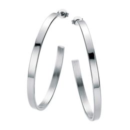 Paar Creolen Firetti "Schmuck Geschenk basic", silber (edelstahlfarben), Ohrringe, Damen, 50mm, Edelstahl