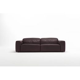2,5-Sitzer Egoitaliano "Beverly, Designsofa mit erstklassigem Sitzkomfort und tollen Details", braun (dunkelbraun), B:242cm H:95cm T:109cm, Leder CAREZZA (echtes Rindsleder) ist ein Naturleder, dass die urspr&uuml;nglichen Eigenschaften der Haut nicht ver&auml;ndert. Das Vorhandensein von verheilten Narben, K&ouml;rnungsunterschiede, Falten, Adern, Unterschiede in den Farbt&ouml;nen und andere Spuren, die die Natur a