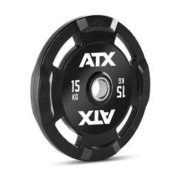Hantelscheiben Gummi-Gripper - 50 mm - ATX Logo - 15 kg