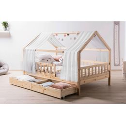 Hausbett KIM Naturfarben ca. 100x200 cm Echtholz