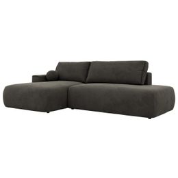 ECKSOFA TAREN L Dunkelgrau Velvet - Links