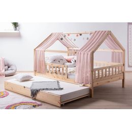 Hausbett KIM Naturfarben Altrosa ca.100x200cm Echtholz