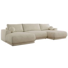WOHNLANDSCHAFT RINA U Creme Strukture