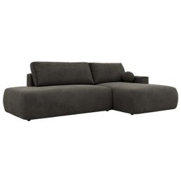 ECKSOFA TAREN L Dunkelgrau Velvet - Rechts