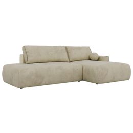 ECKSOFA TAREN L Beige Velvet - Rechts