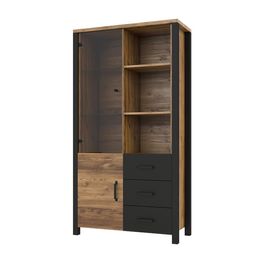 GESCHIRRSCHRANK Lyam Holz und Schwarz