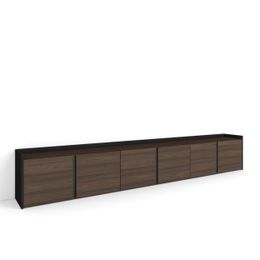 LOWBOARD, Dunkler Eiche und Schwarz, 309/35/50cm