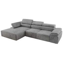 ECKSOFA RILASSO L Hellgrau Velvet - links