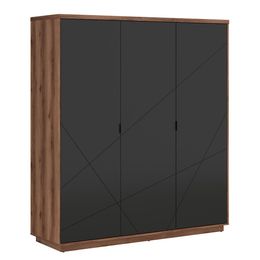SCHRANK 3 T&uuml;ren Sven Schwarz und Holz