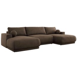WOHNLANDSCHAFT RINA U Braun Velvet