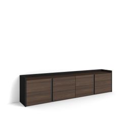 LOWBOARD, Dunkler Eiche und Schwarz, 207/35/50cm
