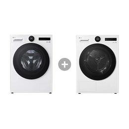 Waschmaschine Wei&szlig; (EEK A20%*, 9 kg, 1.350 U./Min.) mit AI DD&reg; & TurboWash&reg;360&deg; F4WX809YC + Trockner Wei&szlig; (EEK B, 9 kg) mit AI Dry & Dual Inverter W&auml;rmepumpentechnologie RT90X8C F4WX809YC.RT90003
