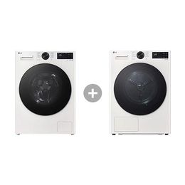 Waschmaschine Essence White (EEK A, 9 kg, 1.400 U./Min.) mit AI DD&reg; & TurboWash&reg;360&deg; F4WX709YC + Trockner Wei&szlig; (EEK B, 9 kg) mit AI Dry, Dual Inverter W&auml;rmepumpentechnologie & selbstreinigendem Kondensator I RT90X7 F4WX709YC.RT90001