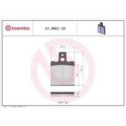 Brembo Bremsbelagsatz, Scheibenbremse 07bb01sx