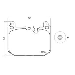 MAGNETI MARELLI Bremsbelagsatz, Scheibenbremse 363700406097 f&uuml;r MINI BMW