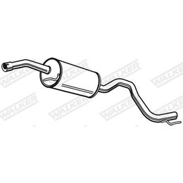 WALKER Mittelschalld&auml;mpfer 22772 f&uuml;r VW