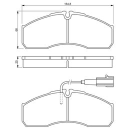 Bosch Bremsbelagsatz, Scheibenbremse 0986494278 f&uuml;r Iveco NISSAN RENAULT