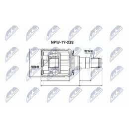 NTY Gelenksatz, Antriebswelle npwty038 Vorderachse f&uuml;r TOYOTA