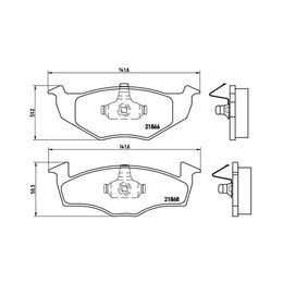 MAGNETI MARELLI Bremsbelagsatz, Scheibenbremse 363700485031 f&uuml;r VW