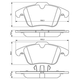 Bosch Bremsbelagsatz, Scheibenbremse 0986494209 f&uuml;r Peugeot Ford Volvo Roewe (SAIC) JAGUAR LAND ROVER
