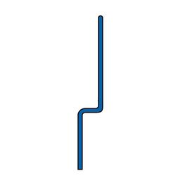 Blanke Fliesenschiene Gef&auml;llekeil AQUA-KEIL WAND Edelstahl Schwarz matt 12,5/32mm g&uuml;nstig