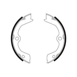 TRW Bremsbackensatz, Feststellbremse gs8606 f&uuml;r JAGUAR DAIMLER