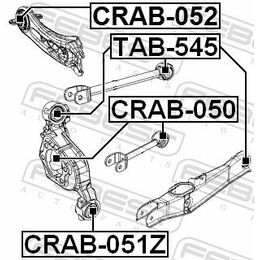 FEBEST Lagerung, Lenker crab051z Hinterachse unten f&uuml;r Chrysler ALFAROME/Fiat/LANCI