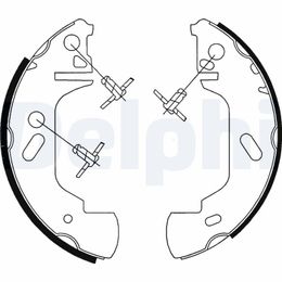 DELPHI Bremsbackensatz, Feststellbremse ls1701 f&uuml;r Ford Opel Vaughall RENAULT