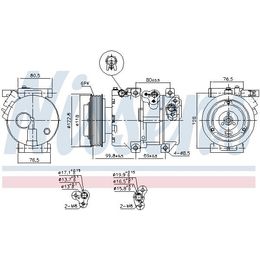 NISSENS Kompressor, Klimaanlage 890661 f&uuml;r KIA