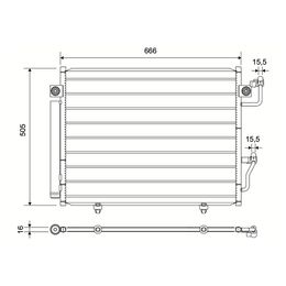 Valeo Kondensator, Klimaanlage 822828 f&uuml;r MITSUBISHI (GAC)