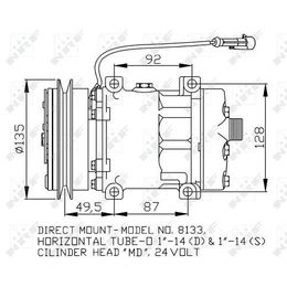 NRF Kompressor, Klimaanlage 32876 f&uuml;r MITSUBISHI