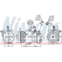 NISSENS Kompressor, Klimaanlage 890575 f&uuml;r KIA