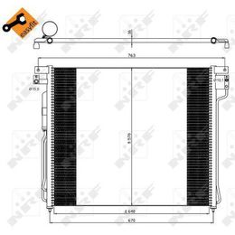 NRF Kondensator, Klimaanlage EASY FIT 35582 f&uuml;r NISSAN