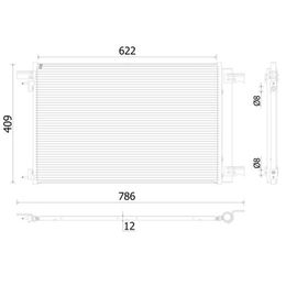 Mahle Kondensator, Klimaanlage BEHR HELLA SERVICE *** PREMIUM LINE ac939000p f&uuml;r Citro&euml;n/Peugeot