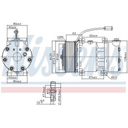 NISSENS Kompressor, Klimaanlage 890598 f&uuml;r Volvo RENAULT TRUCKS