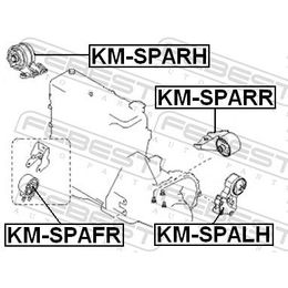 FEBEST Lagerung, Motor kmspalh vorne links f&uuml;r HYUNDAI