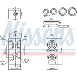 NISSENS Expansionsventil, Klimaanlage 999454 f&uuml;r Opel CHEVROLET
