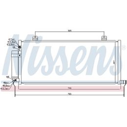 NISSENS Kondensator, Klimaanlage 941029 f&uuml;r MITSUBISHI