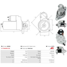 AS-PL Starter s6309s f&uuml;r TOYOTA