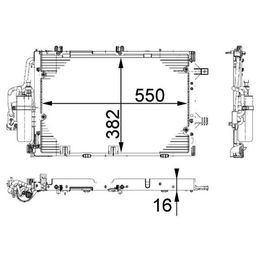 Mahle Kondensator, Klimaanlage ac335000p f&uuml;r HOLDEN
