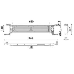 Mahle &Ouml;lk&uuml;hler, Automatikgetriebe clc324000p f&uuml;r Fiat