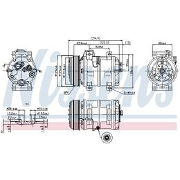 NISSENS Kompressor, Klimaanlage 89317 f&uuml;r Volvo