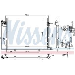 NISSENS Kondensator, Klimaanlage 940473 f&uuml;r MITSUBISHI