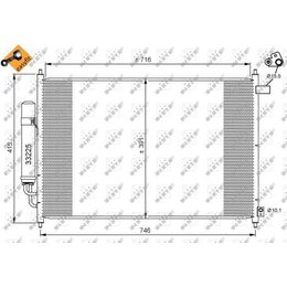 NRF Kondensator, Klimaanlage EASY FIT 35866 f&uuml;r HONDA