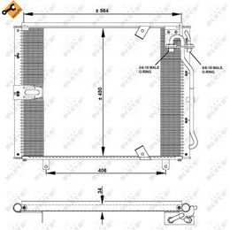 NRF Kondensator, Klimaanlage EASY FIT 35132 f&uuml;r BMW