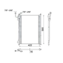 Mahle Kondensator, Klimaanlage ac285000s f&uuml;r Mercedes
