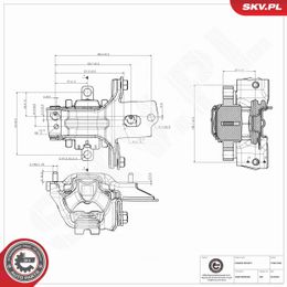 ESEN SKV Lagerung, Motor 75skv338 links f&uuml;r VAG