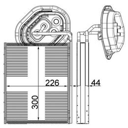 Mahle Verdampfer, Klimaanlage ae3000p f&uuml;r Mercedes